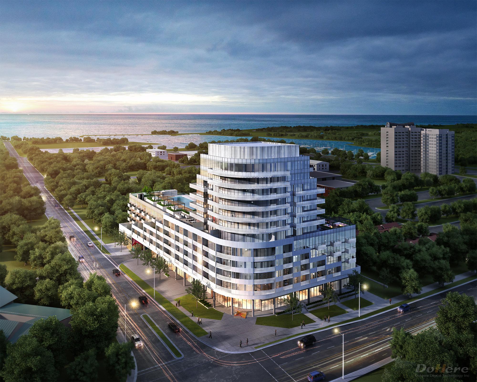 High Rise | Architectural Rendering 3D Exterior Digital Illustration