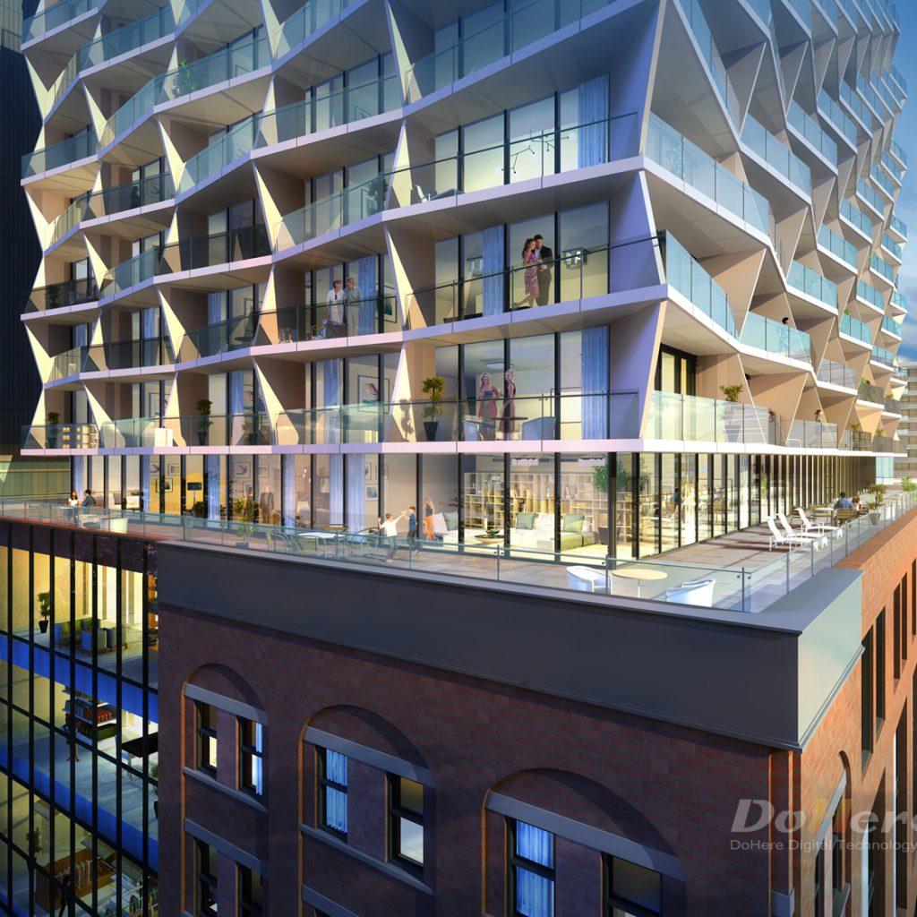 High Rise | Architectural Rendering 3D Exterior Digital Illustration