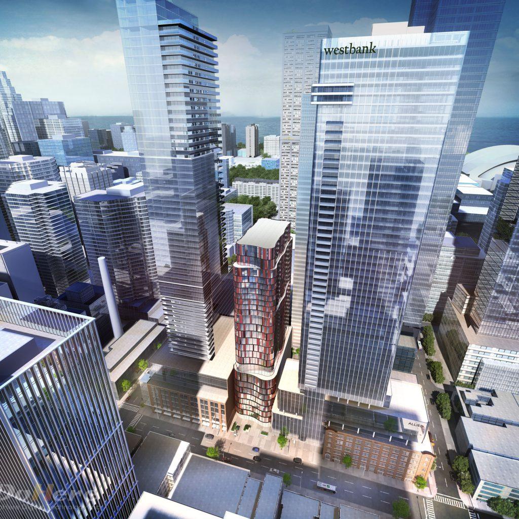 High Rise | Architectural Rendering 3D Exterior Digital Illustration