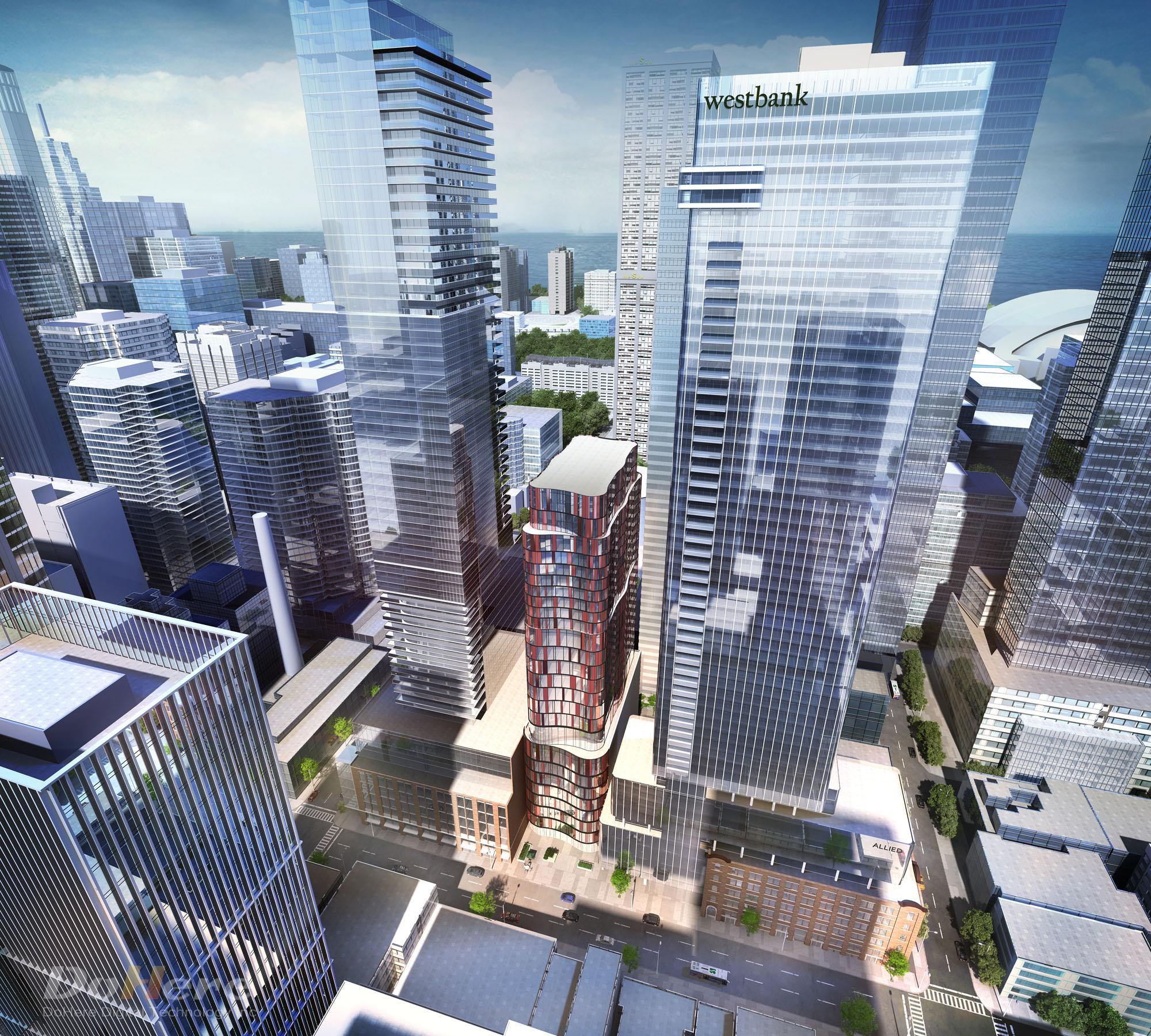 High Rise | Architectural Rendering 3D Exterior Digital Illustration