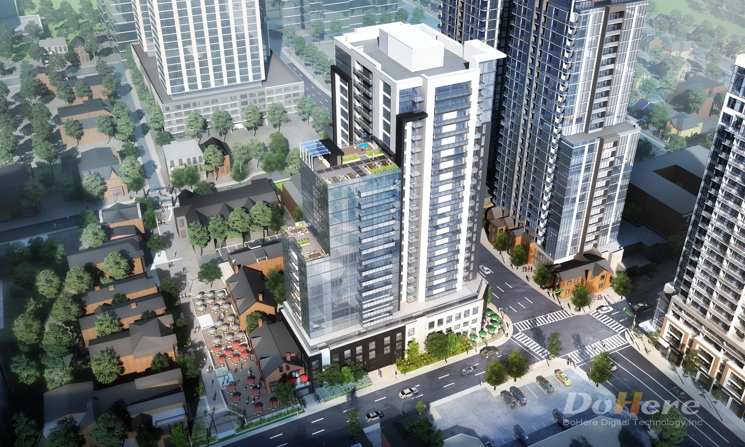 High Rise | Architectural Rendering 3D Exterior Digital Illustration