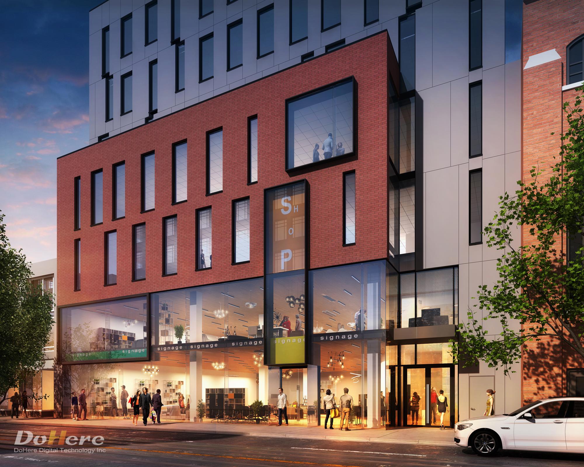 High Rise | Architectural Rendering 3D Exterior Digital Illustration