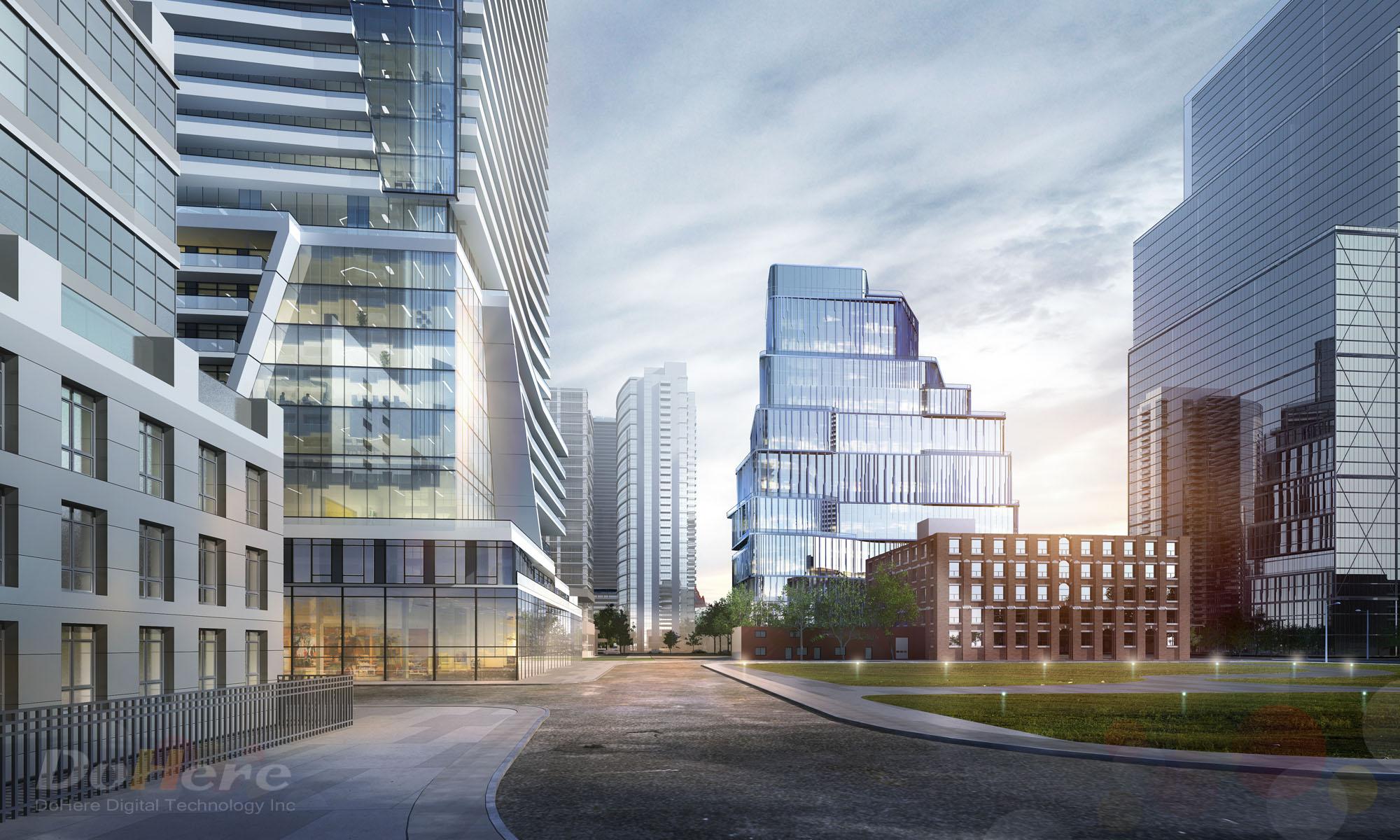 High Rise | Architectural Rendering 3D Exterior Digital Illustration