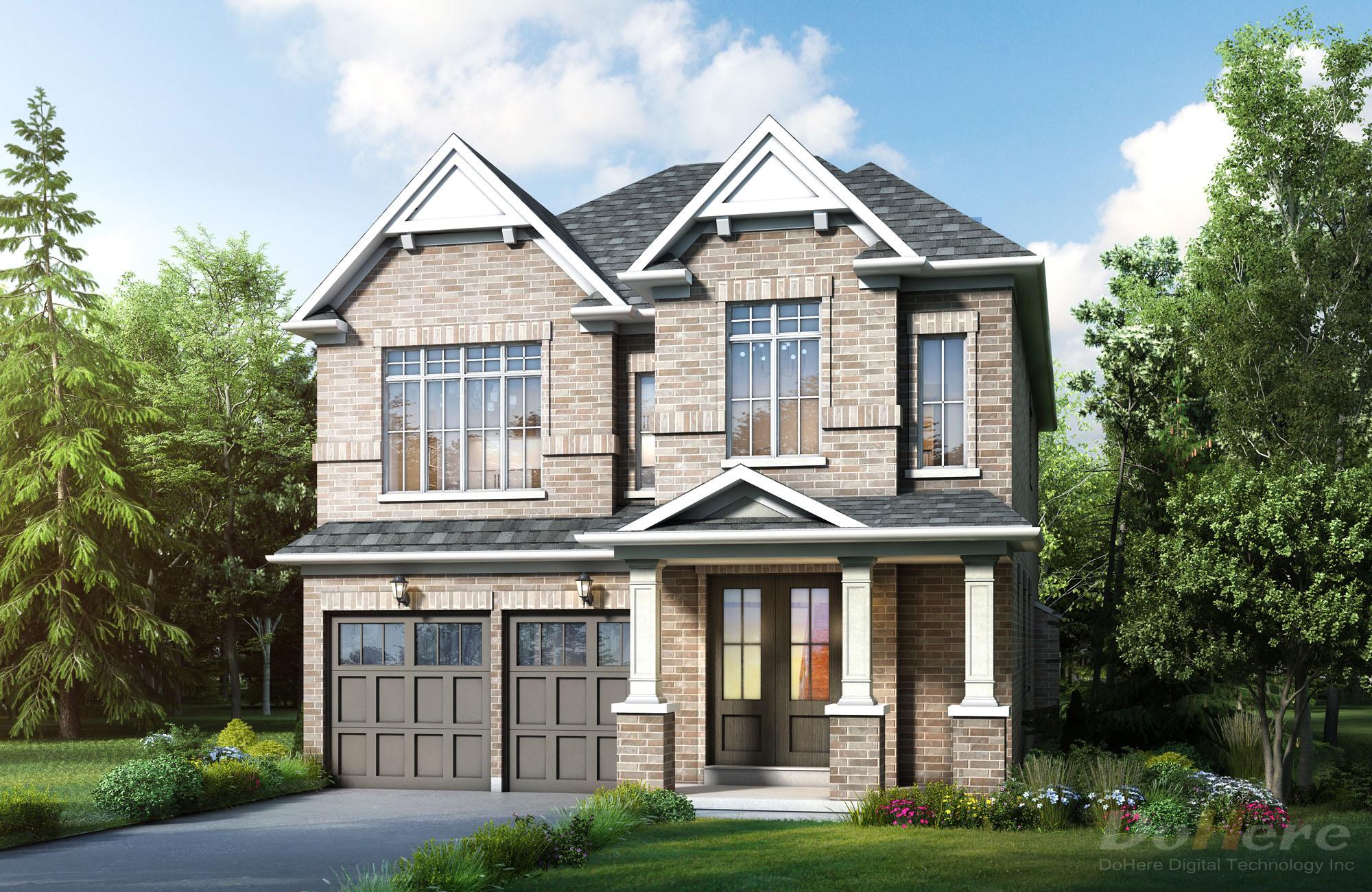 Detached houses and Townhomes | Architectural Renderings 3D Digital ...