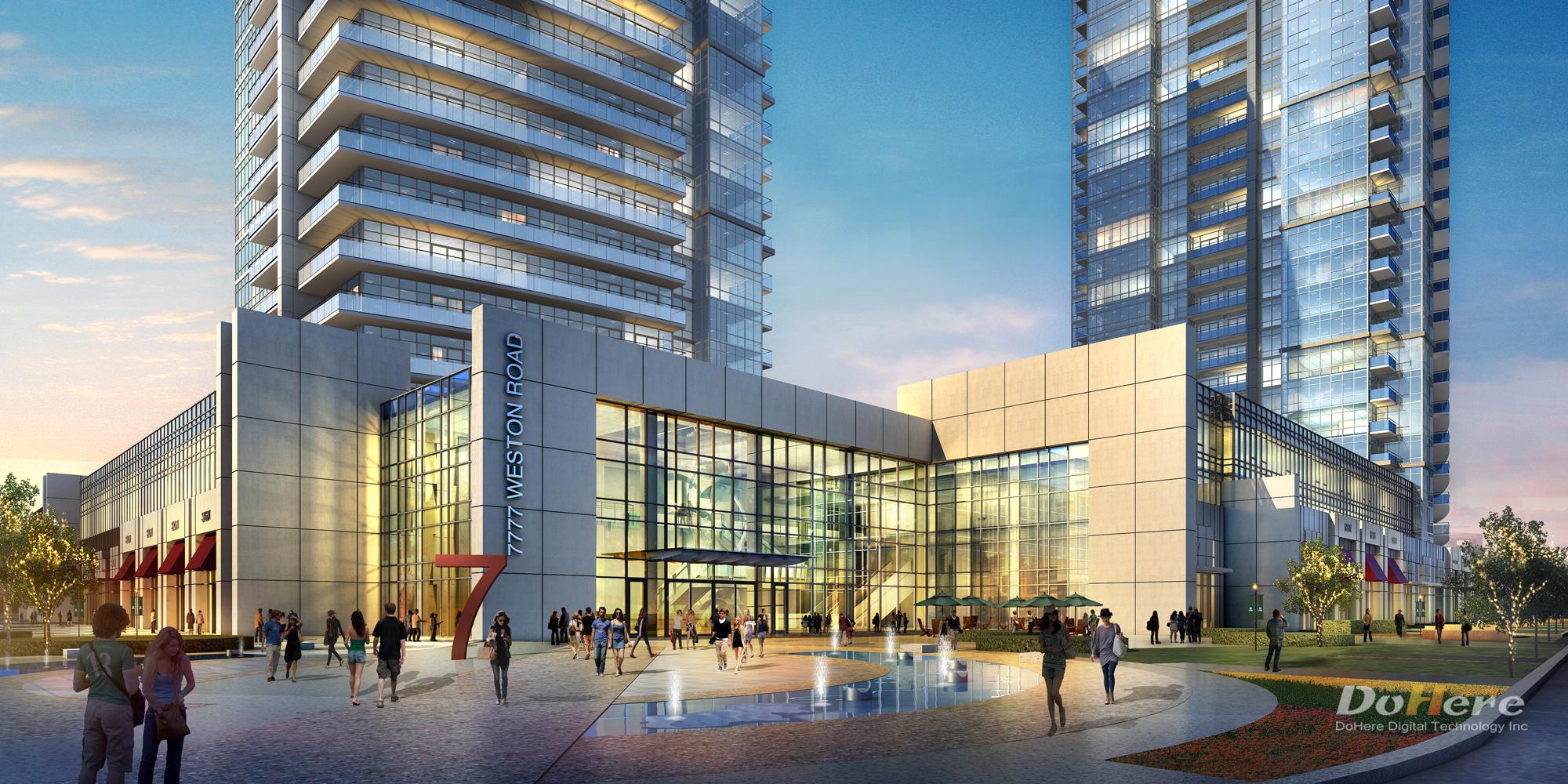 High Rise | Architectural Rendering 3D Exterior Digital Illustration