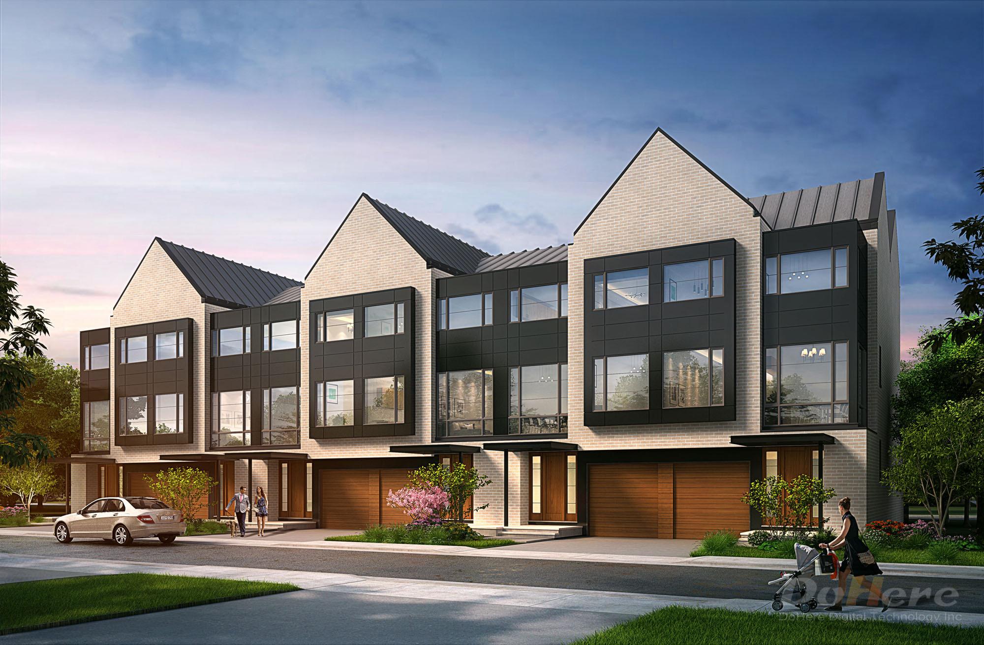 Detached houses and Townhomes | Architectural Renderings 3D Digital ...