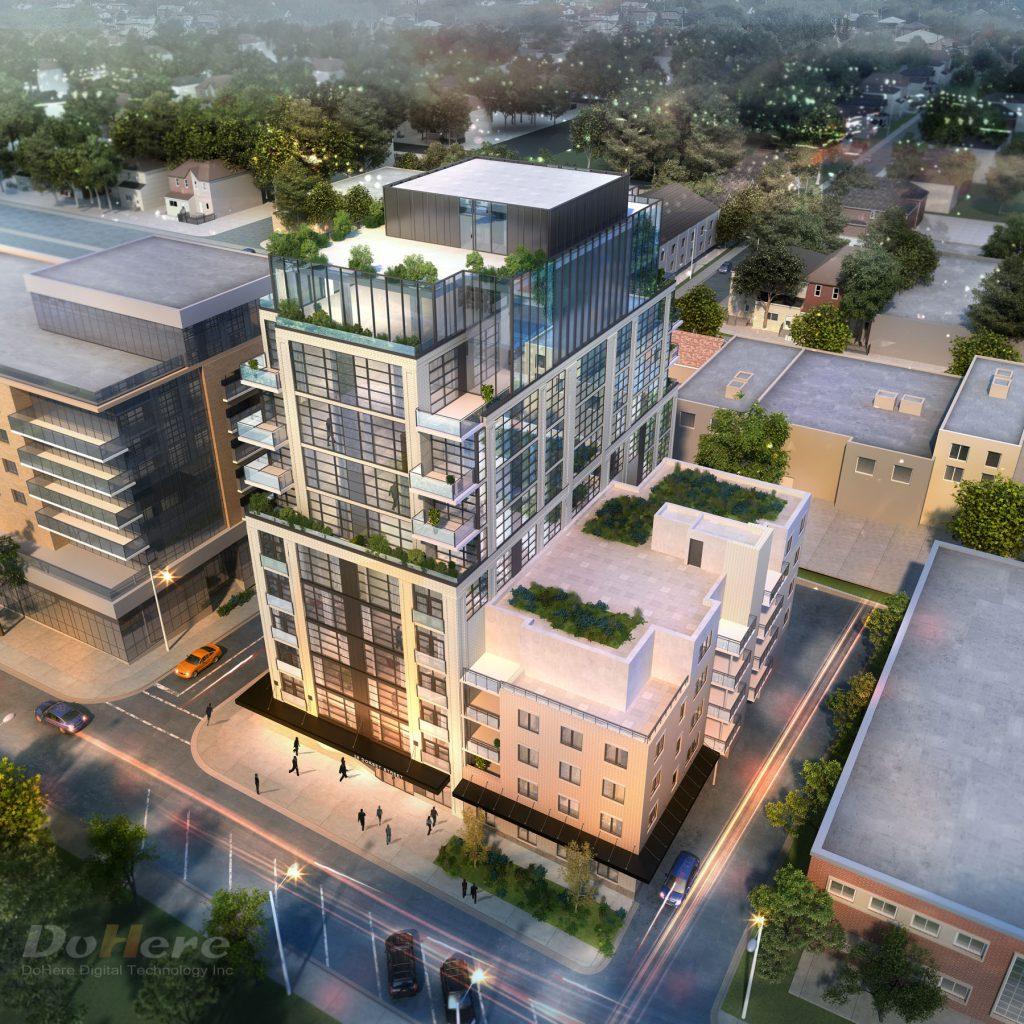 High Rise | Architectural Rendering 3D Exterior Digital Illustration