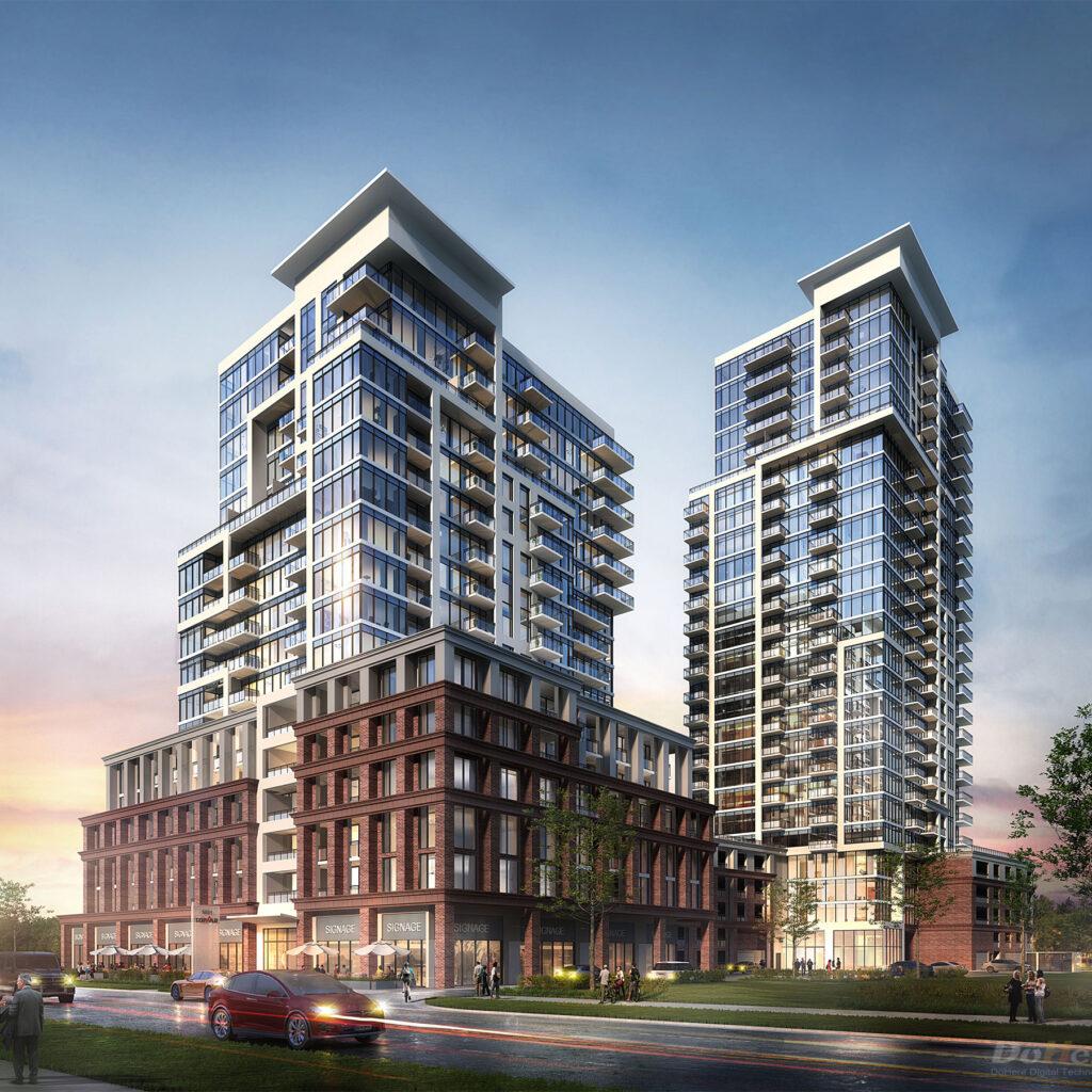 High Rise | Architectural Rendering 3D Exterior Digital Illustration