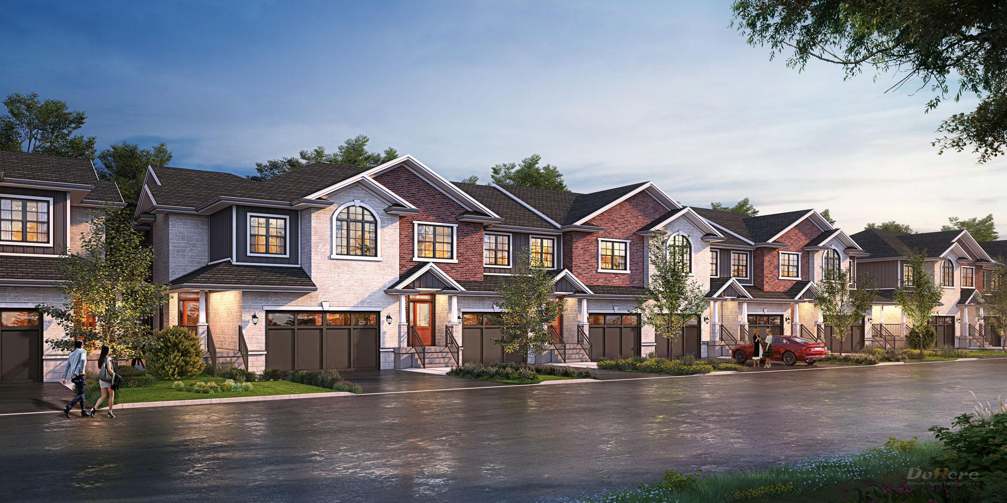 Detached houses and Townhomes | Architectural Renderings 3D Digital ...