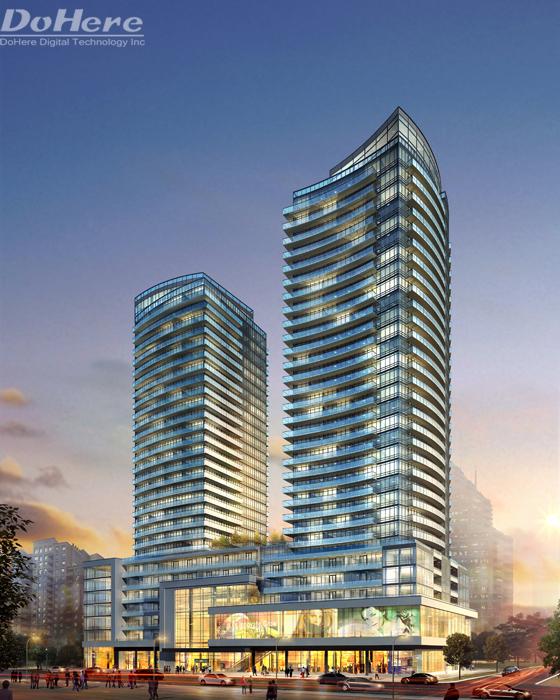 High Rise | Architectural Rendering 3D Exterior Digital Illustration